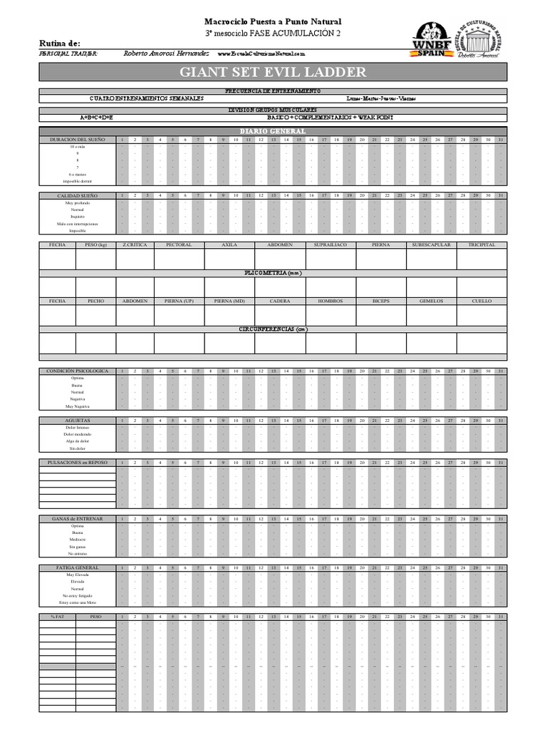 3º Mesociclo - Giant Set Evil Ladder | PDF