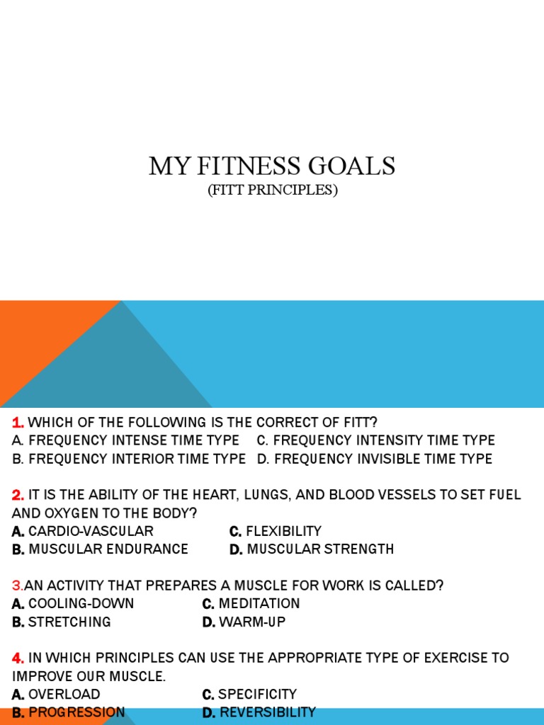 My Fitness Goals | PDF | Physical Fitness | Flexibility (Anatomy)