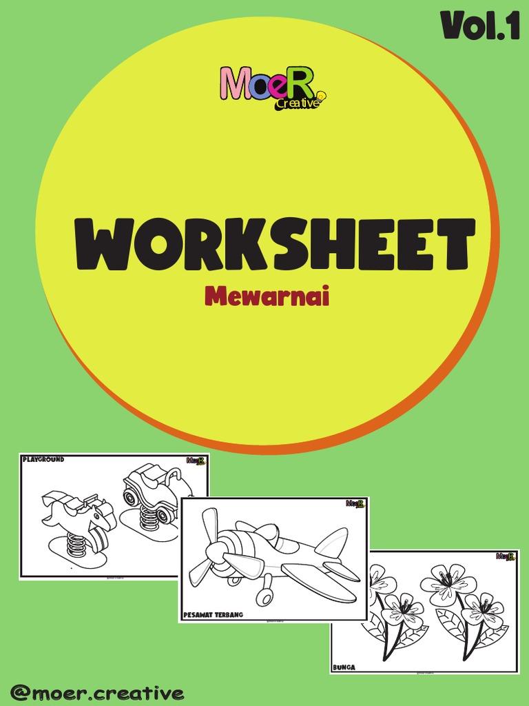 Printable Worksheet - Mewarnai Vol.1 | PDF