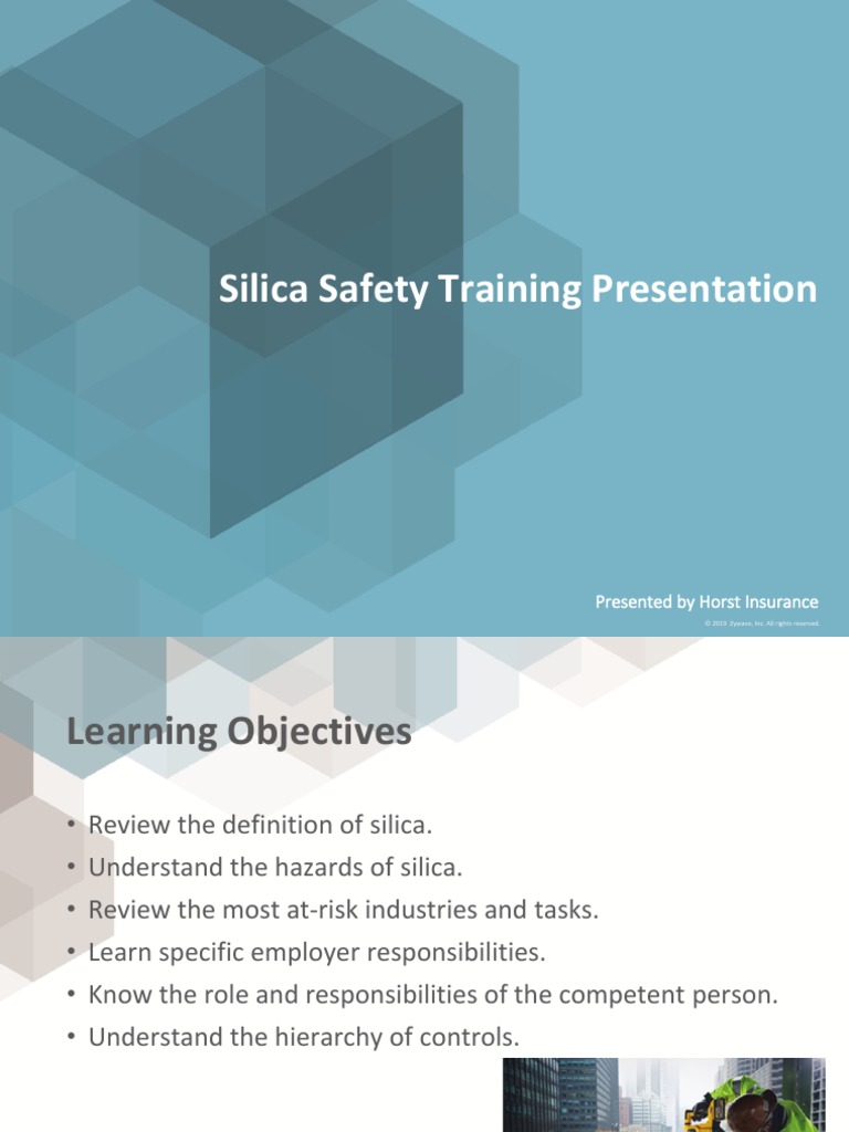 Silica Safety Training Presentation | PDF | Occupational Safety And Health | Safety