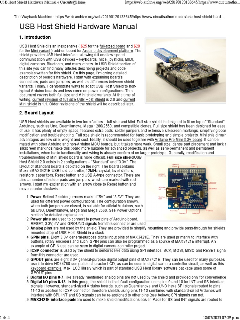 Usb Shield | PDF | Usb | Arduino