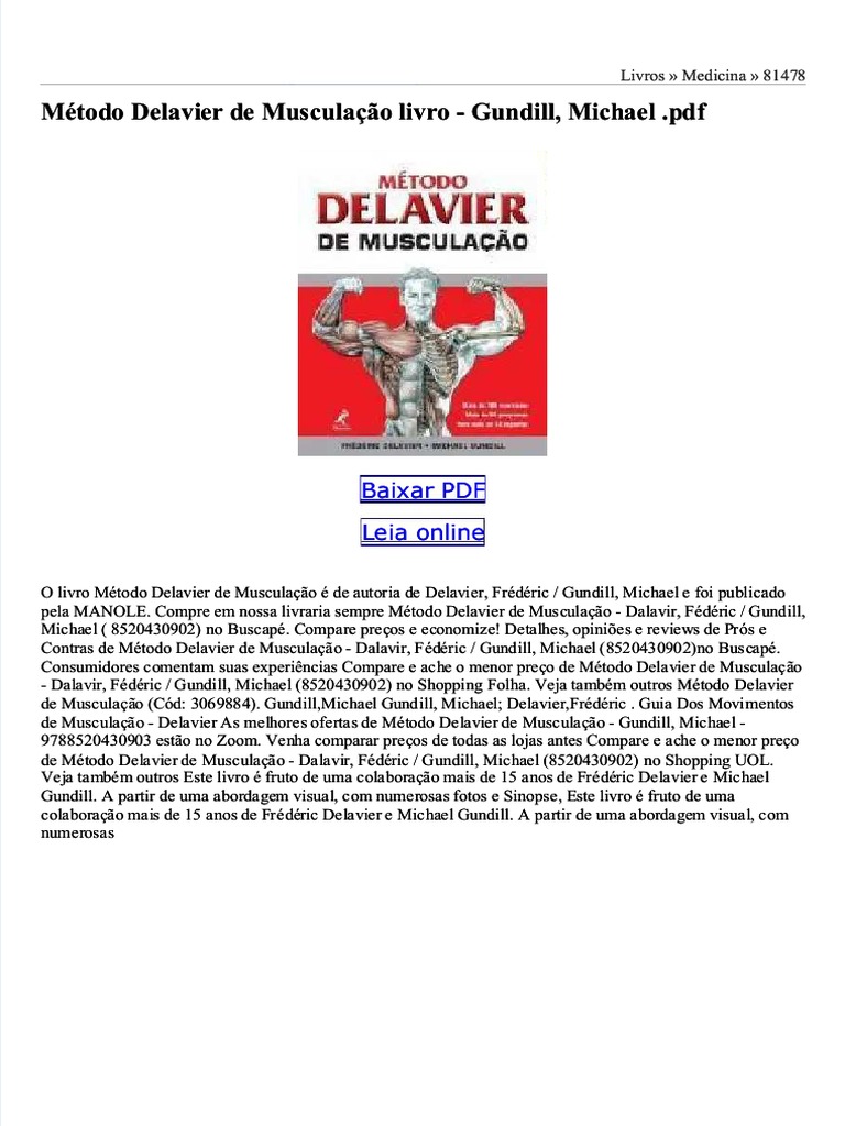 Metodo Delavier de Musculaao PDF | PDF | Autoajuda