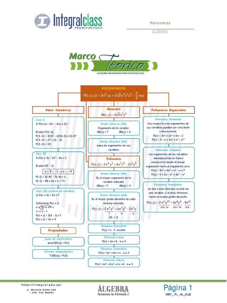 Lección 01 - Polinomios | PDF | Ciencia computacional | Análisis matemático