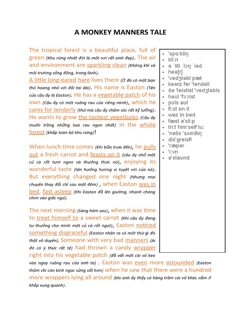 A MONKEY MANNERS TALE Done | PDF