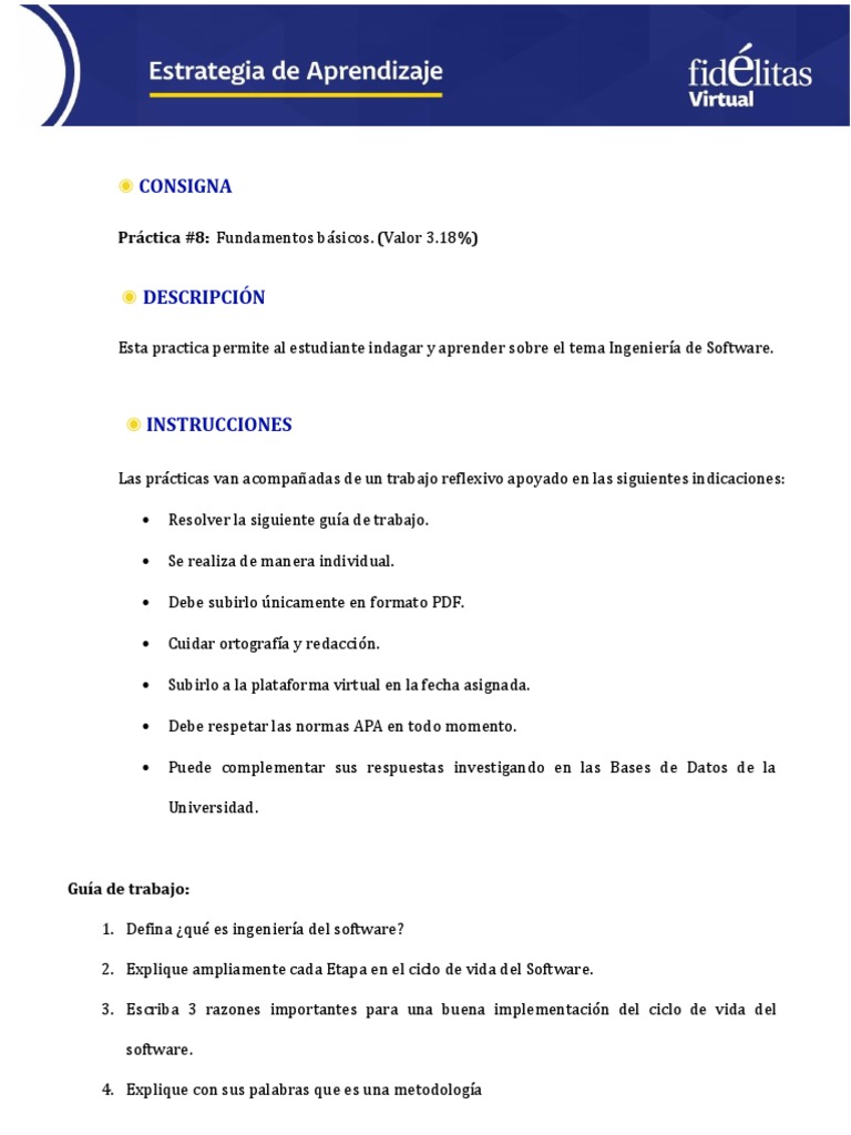 Ejercicio 8 (Evaluativo) | PDF | Software | Ingeniería de software