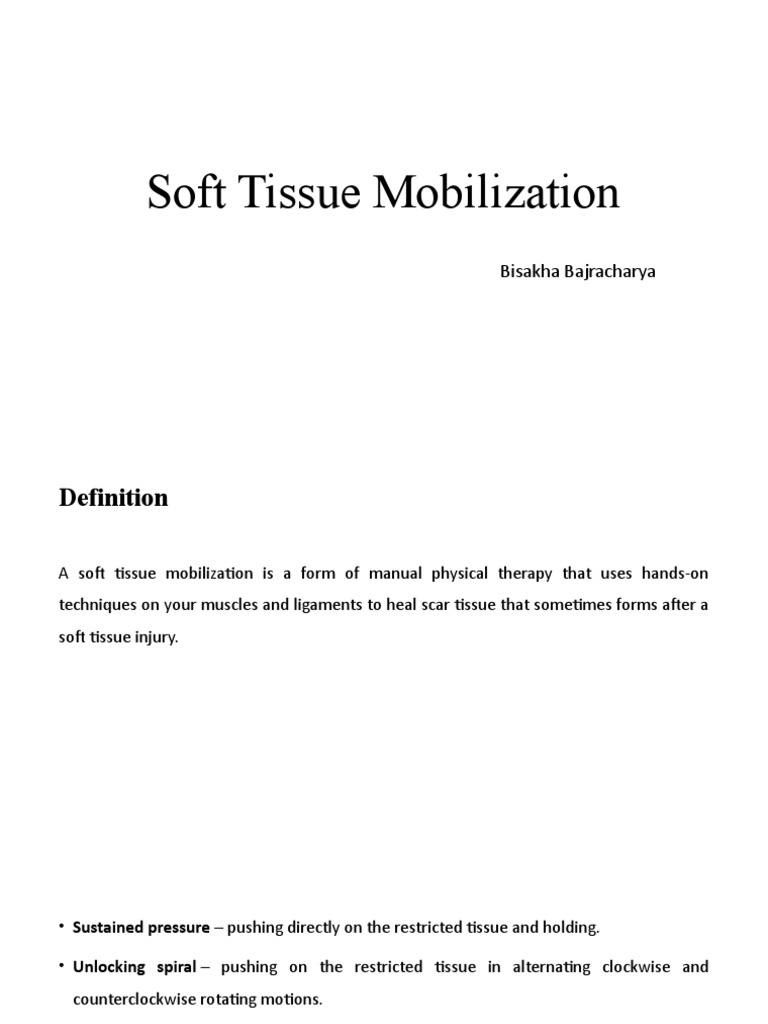Soft Tissue Mobilization Pdf Anatomical Terms Of Motion Massage