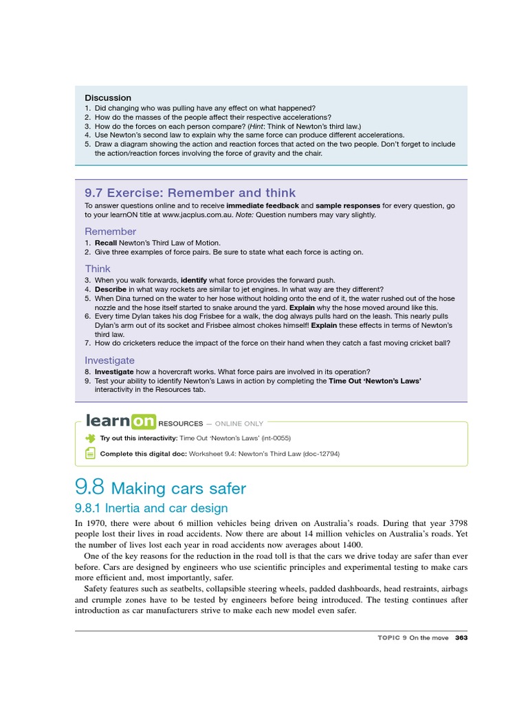 9.8 Making Cars Safer | PDF | Airbag | Traffic Collision