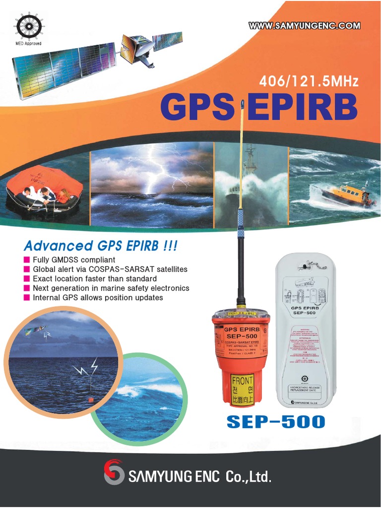 Samyung SEP 500 GPS EPIRB Brochure | PDF | Telecommunications | Wireless