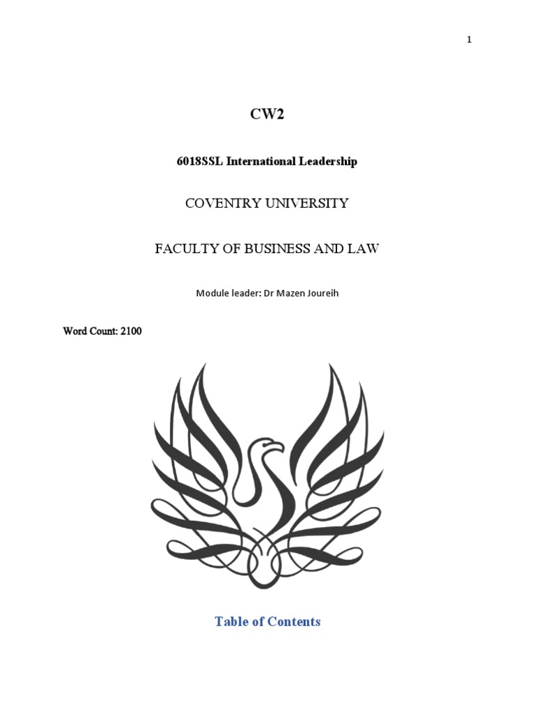 6018SSL CW2 | PDF | Leadership | Transformational Leadership