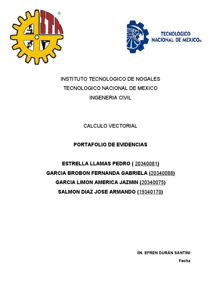 Calculo Vectorial (Portafolio Evidencia) | Descargar gratis PDF ... Calculo Vectorial (Portafolio Evidencia) | Descargar gratis PDF ...