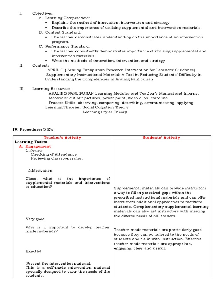 April Lesson Plan-Demo | Download Free PDF | Learning | Teachers