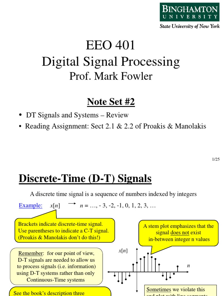 EEO 401 Note Set 2 | PDF | Discrete Time And Continuous Time | Mathematical Analysis
