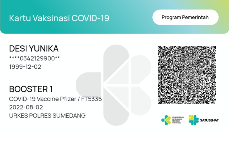 Sertifikat Vaksin Dosis 3 Desi 485 Pdf