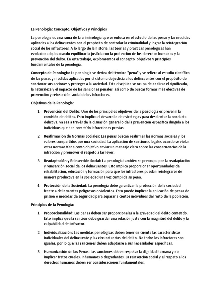 La Penología | PDF | Crímenes | Crimen y violencia