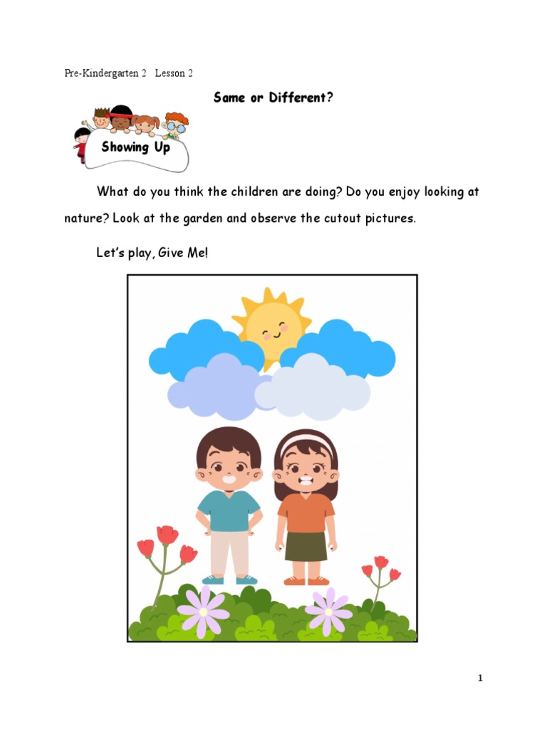 Lesson - PreK2 - Visual Discrimination | PDF | Learning | Neuroscience