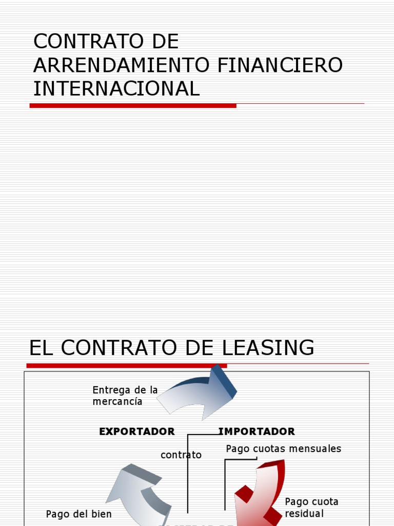 Contrato de Leasing Internacional-1 | Arrendamiento | Business | Prueba ...