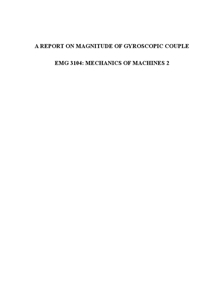 Gyroscope Report | PDF | Angular Momentum | Torque
