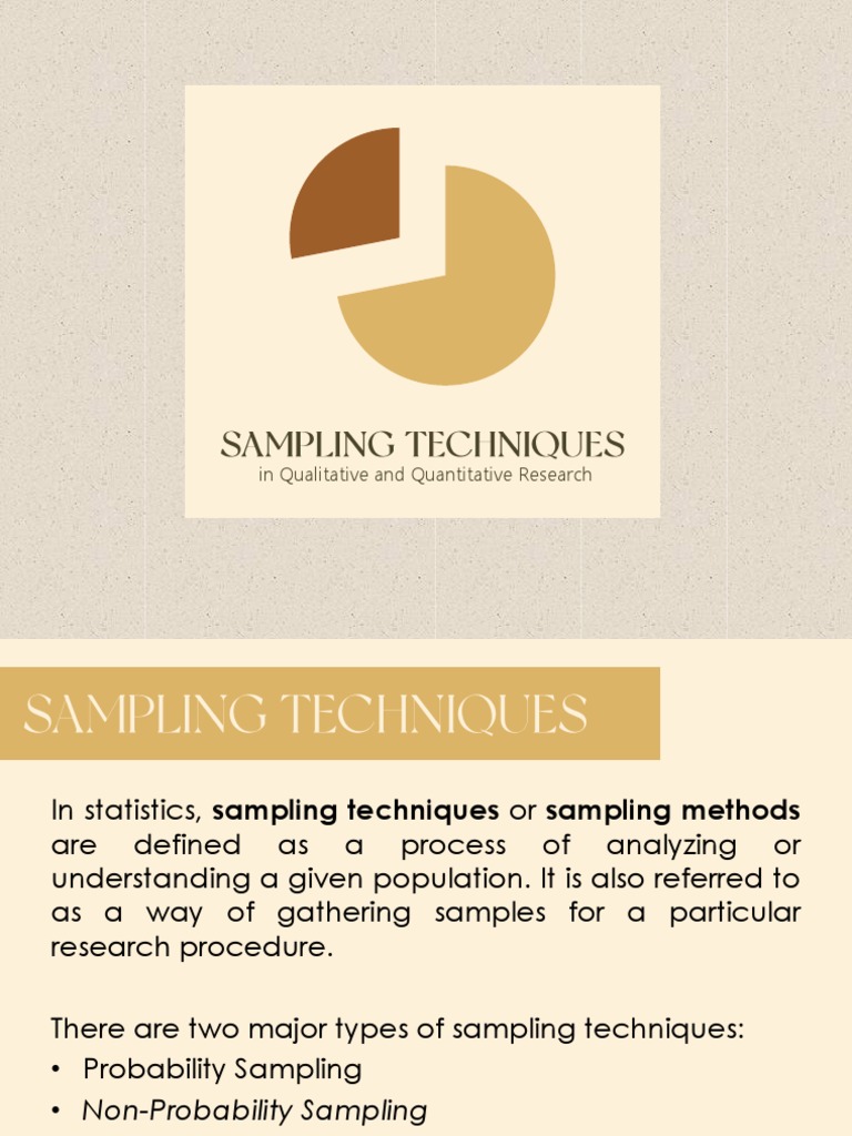 Sampling Techniques | PDF | Sampling (Statistics) | Methodology
