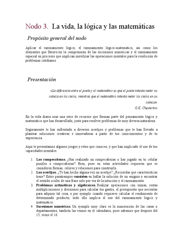Piirc Nodo 3 | PDF | Pensamiento | Lógica