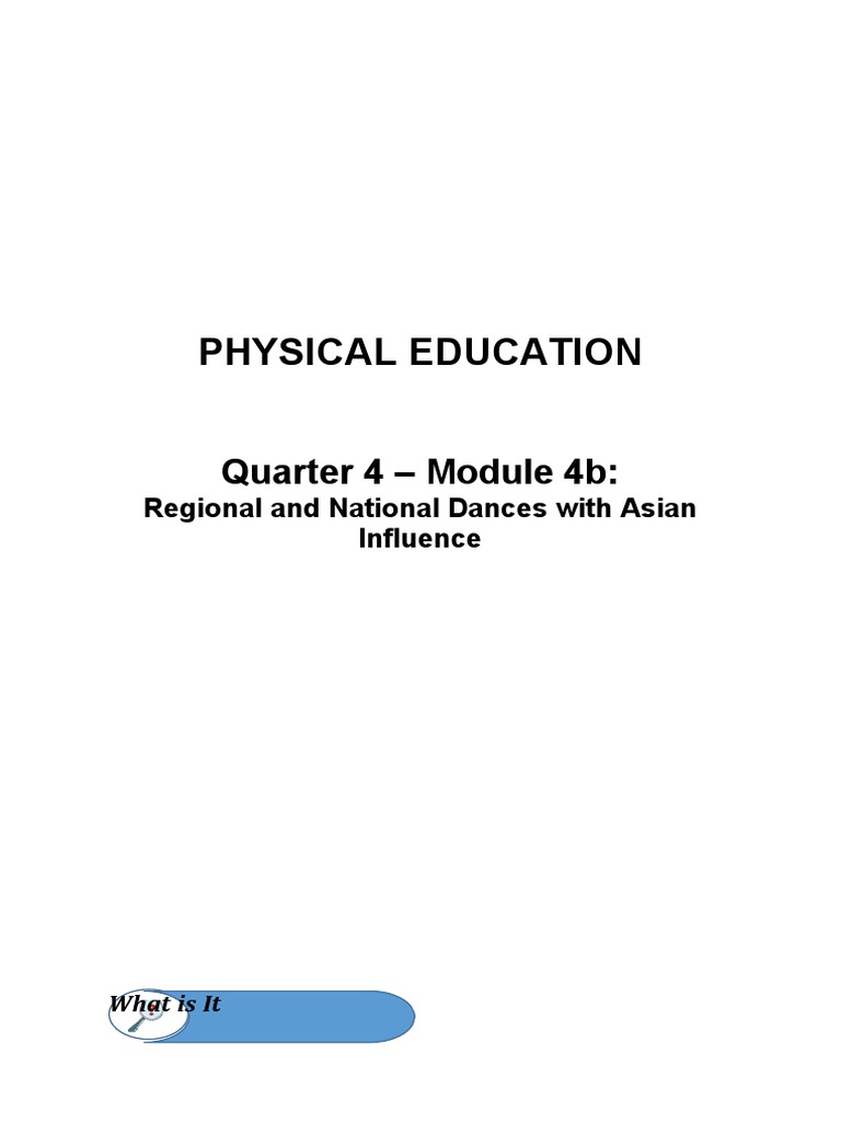 Physical Education: Quarter 4 - Module 4b | PDF | Dances | Physical ...