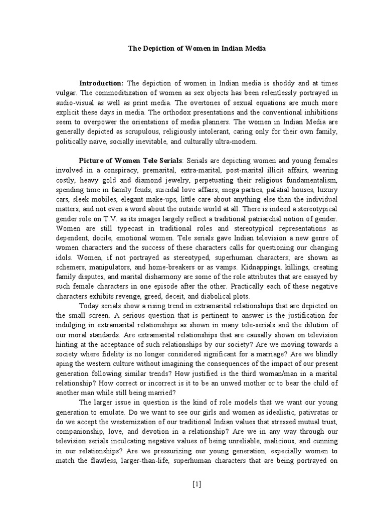 The Depiction of Women in Indian Media | PDF | Gender | Gender Studies