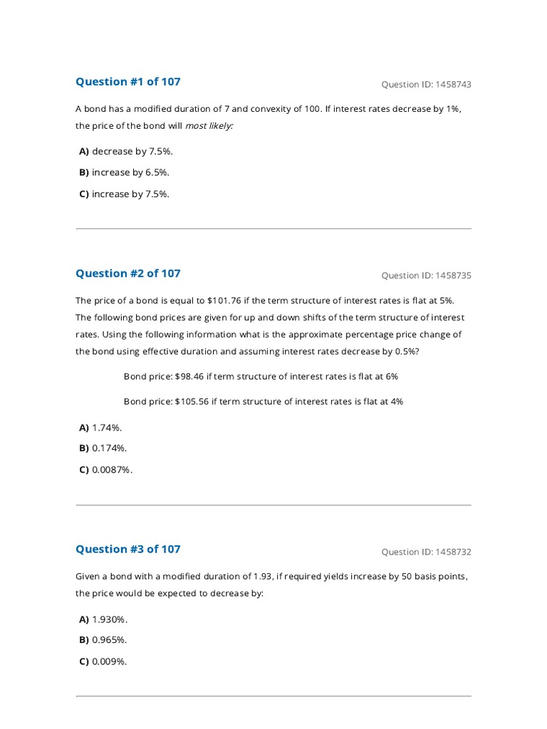 Reading 46 Understanding Fixed-Income Risk and Return | PDF | Bond Duration | Bonds (Finance)