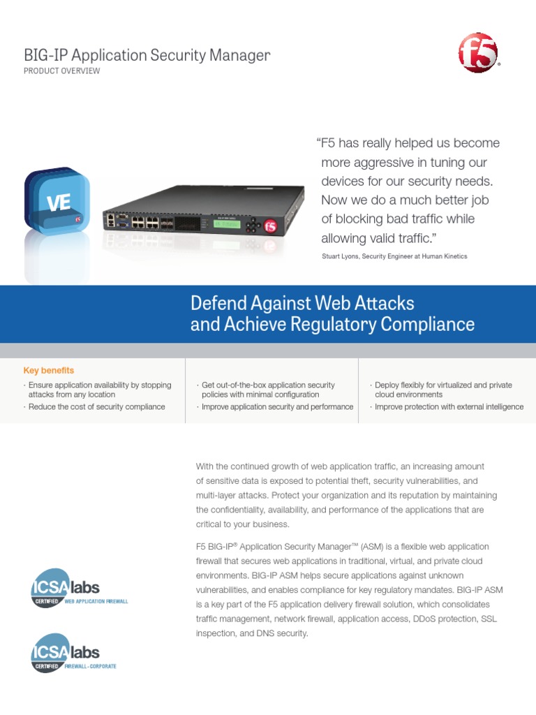 Big Ip Application Security Manager Overview | PDF | Computing | Information Technology