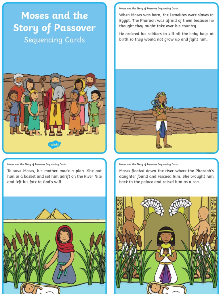 Moses and Passover Story Sequencing | PDF | Moses | Israelites
