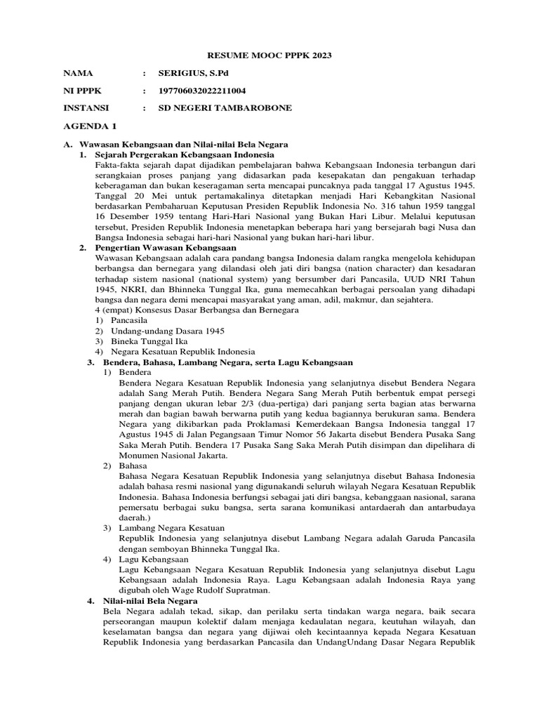 Rangkuman MOOC PPPK 2023 | PDF