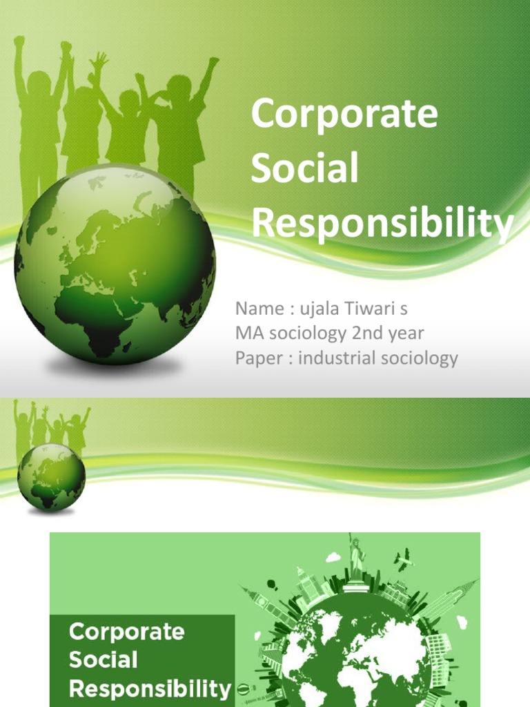 118 Social Responsibility Powerpoint Template | PDF | Corporate Social ...