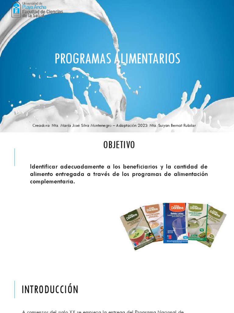 3 Programas Alimentarios | PDF | Amamantamiento | Nutrición