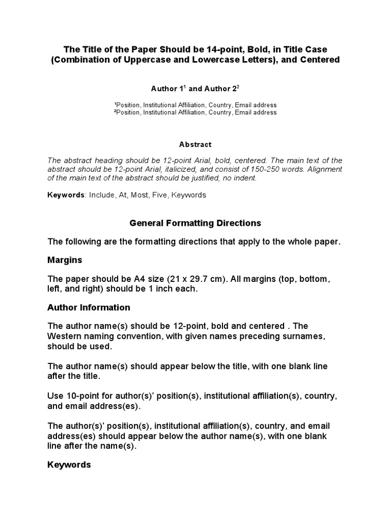 Academic Paper Formatting Guide | PDF | Paragraph | Note (Typography)