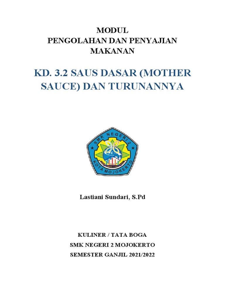 Modul 2. Sauce Dasar & Turunannya | PDF