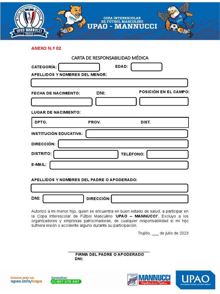 Carta de Responsabilidad Medica | PDF