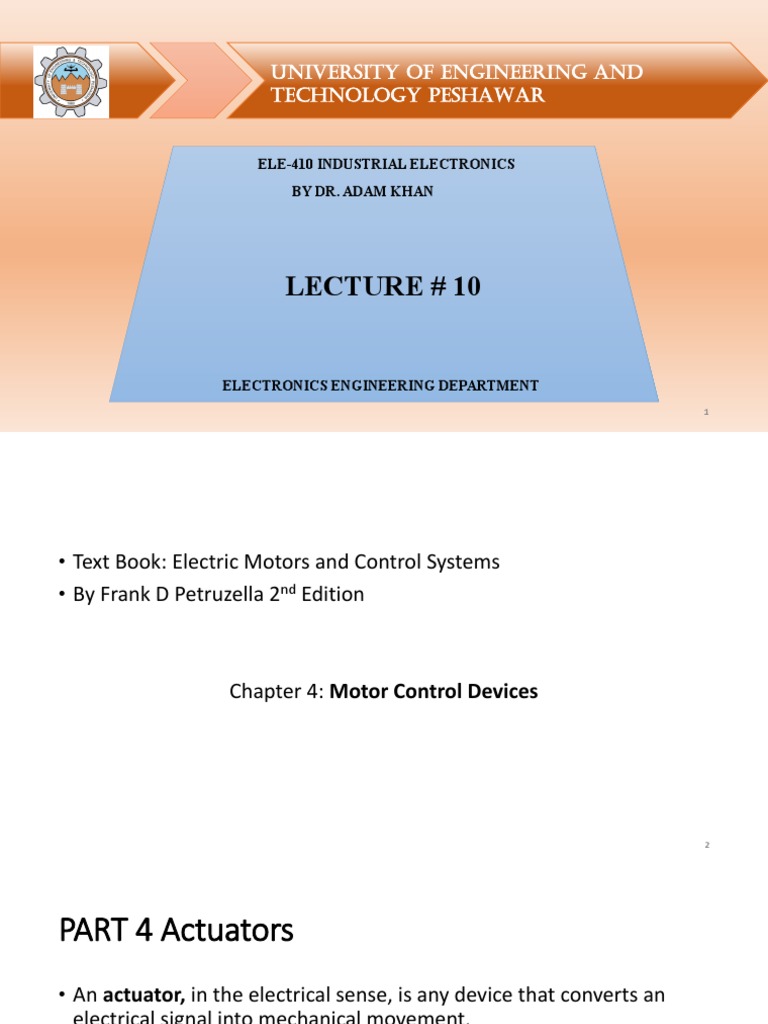 Lecture 10 | PDF | Relay | Inductor