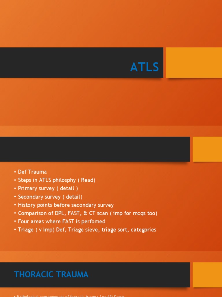 Atls & Thoracic Trauma | PDF