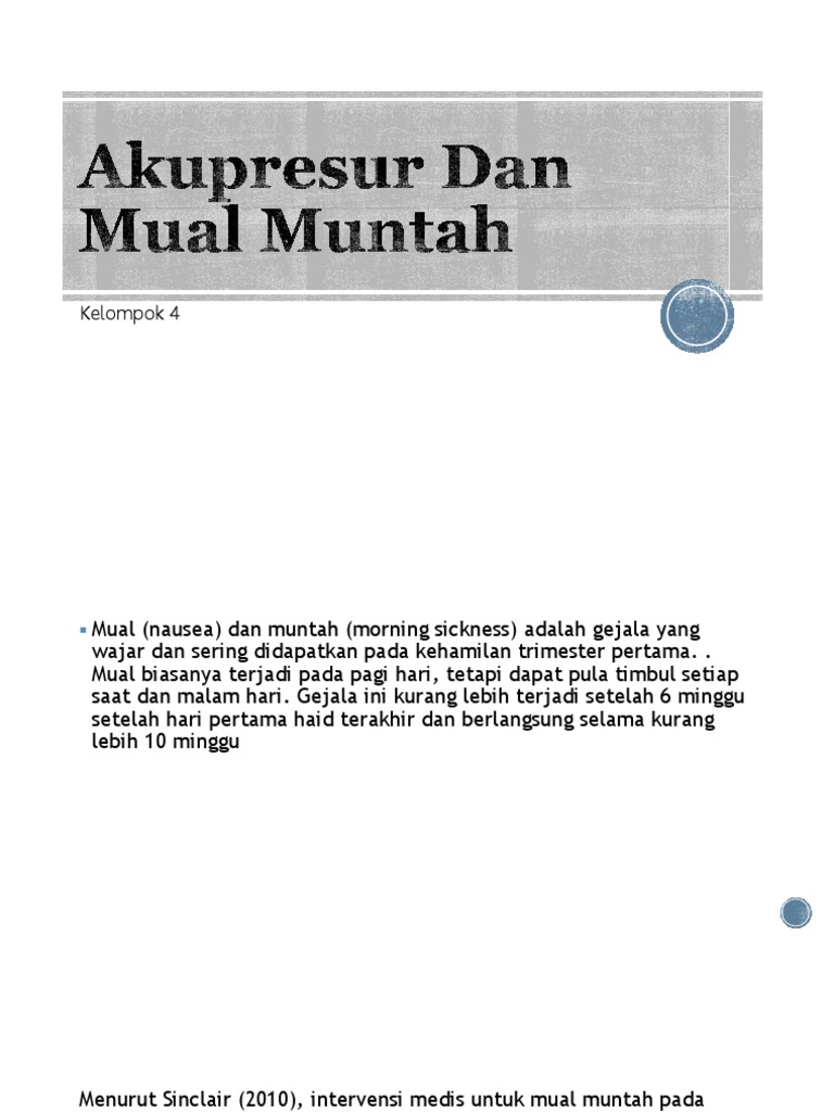 Akupresur P6 untuk Mual Hamil Efektif | PDF | Sains & Matematika