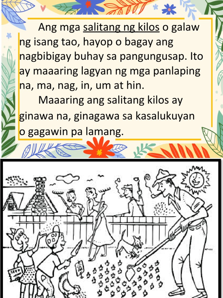 Ang Mga Salitang NG Kilos o Galaw NG Isang Ta1 | PDF