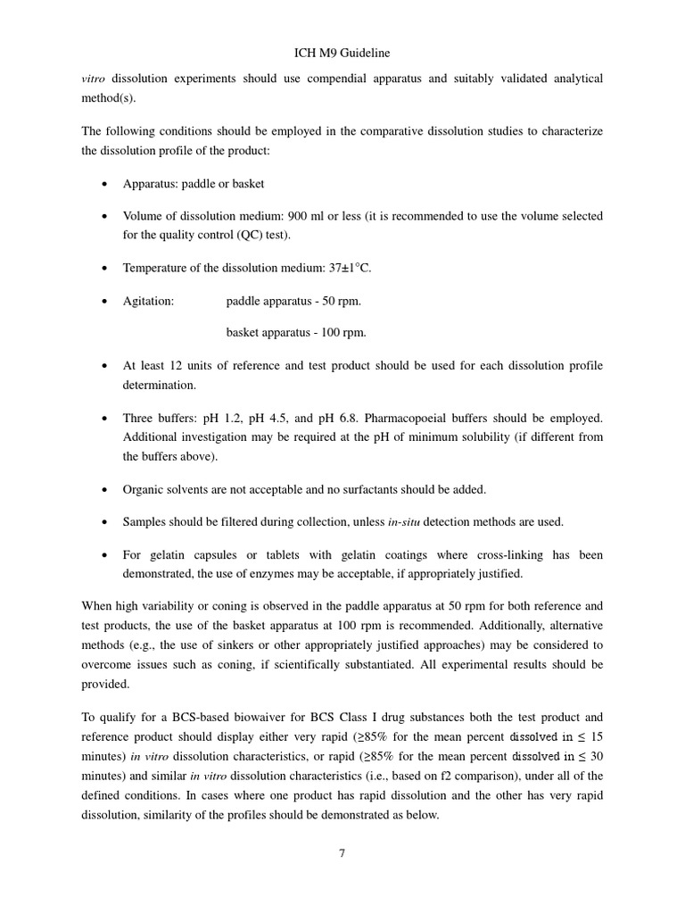 M9 Guideline Step4 2019 1116 | PDF | Assay | Solvation