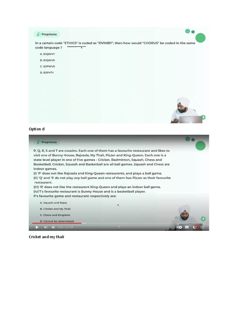 Logical Reasoning Questions | PDF