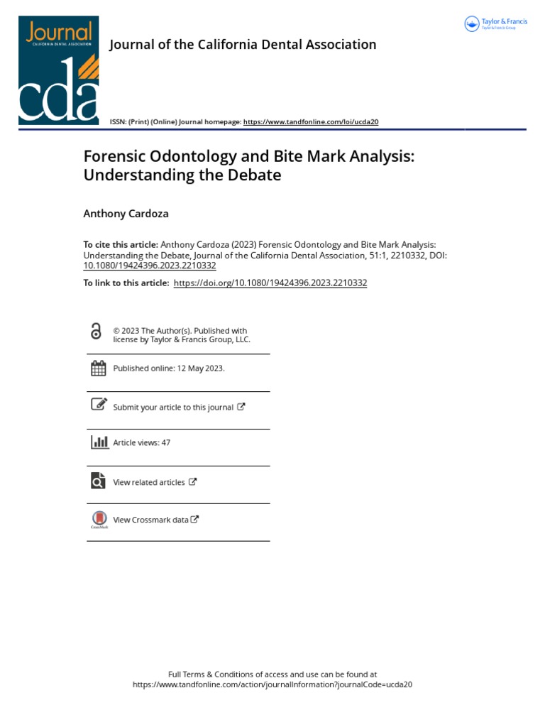 Forensic Odontology and Bite Mark Analysis Understanding The Debate ...