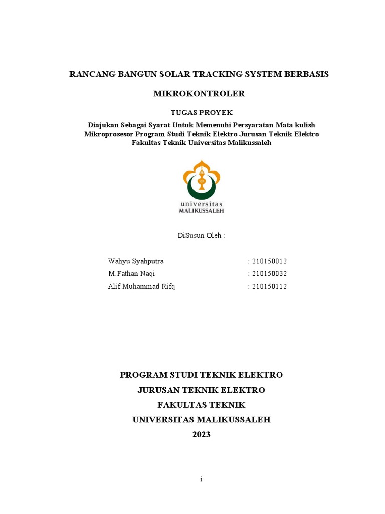 Laporan Mikroprosesor Solar Tracking | PDF