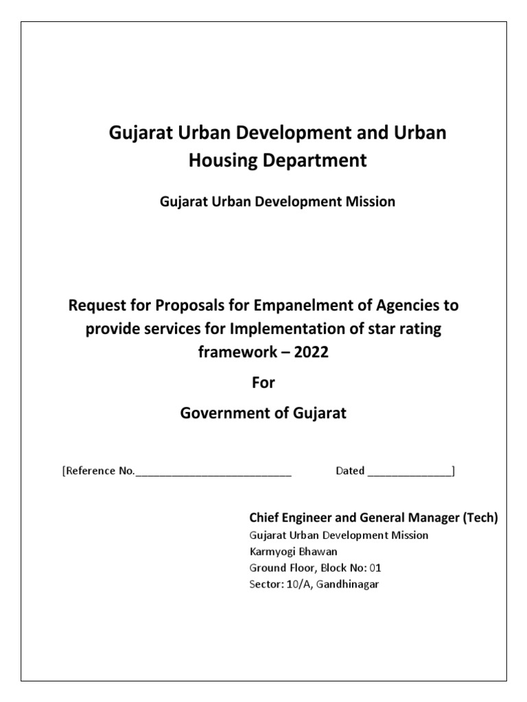 1 Ver 2 Star-Rating-Tender-Document 02072022 | PDF | Request For Proposal | Governance