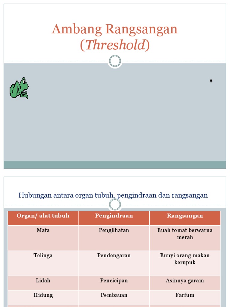 Ambang Rangsangan | PDF | Kesehatan Holistik | Sains & Matematika