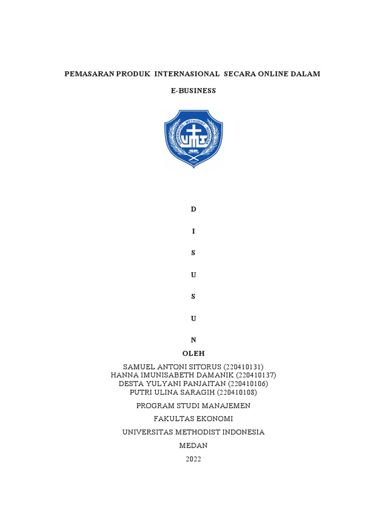 Pemasaran Produk Internasional Secara Online Dalam e Business | PDF ...