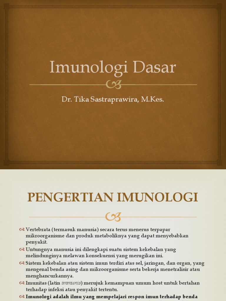 Dasar-Dasar Imunologi dan Kekebalan Tubuh | PDF