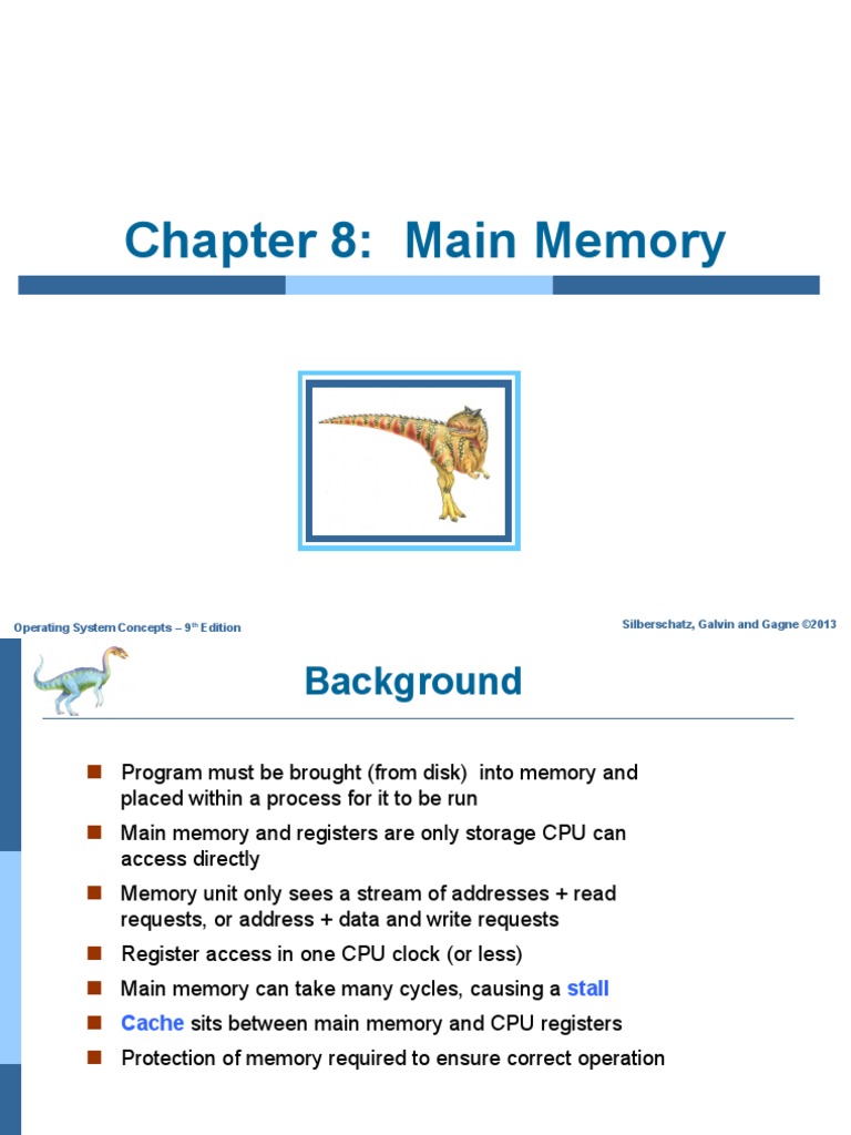 Ch8 - Main Memory | PDF | Operating System | Process (Computing) Ch8 - Main Memory | PDF | Operating System | Process (Computing)