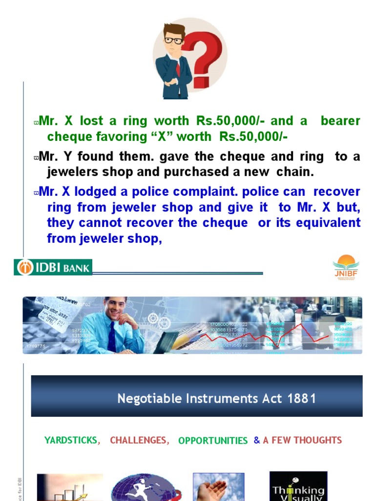 Negotiable Instruments Act 1881 Overview | PDF | Negotiable Instrument ...