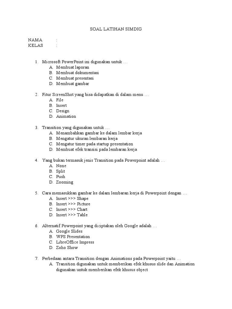 Soal Latihan Simdig | PDF