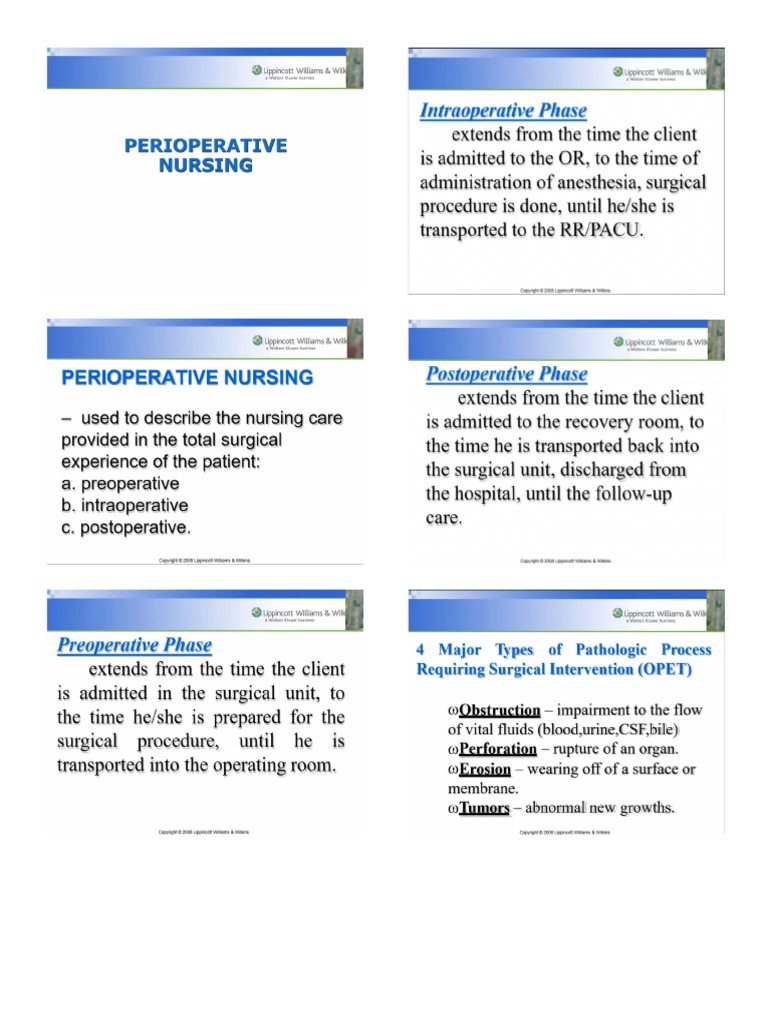 Perioperative Nursing Pt. 1 | PDF